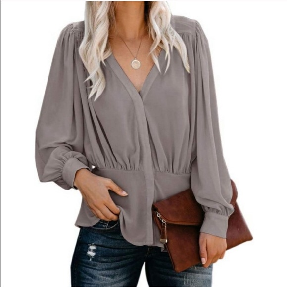 Tops | Vintage Empire Waist Long Sleeve Blouse | Poshmark